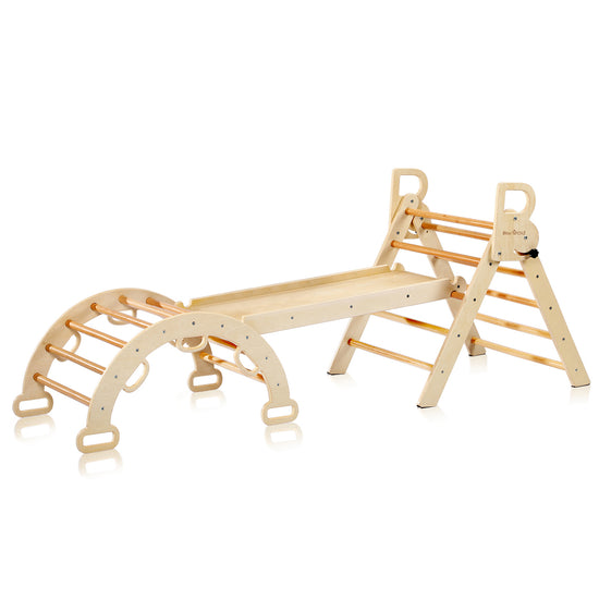 Nostalgia- BlueWood® Classic Pikler Triangle Set *Natural Wood Tone